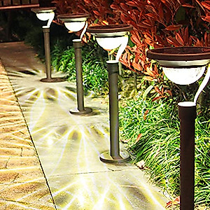 Kangl Solar Energy Saving Lamp Super Bright Lawn Street Light,Waterproof Home Garden Villa Courtyard LED Landscape Fixtures,for Trees Christmas Wedding Party Decor (Warm White)