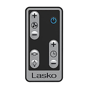 Lasko Whirlwind EcoQuiet Orbital Motion Air Circulator with DC Motor, 12 Speeds, Timer, Dark Mode, Remote Control for Small and Medium Sized Rooms, Black, A12668