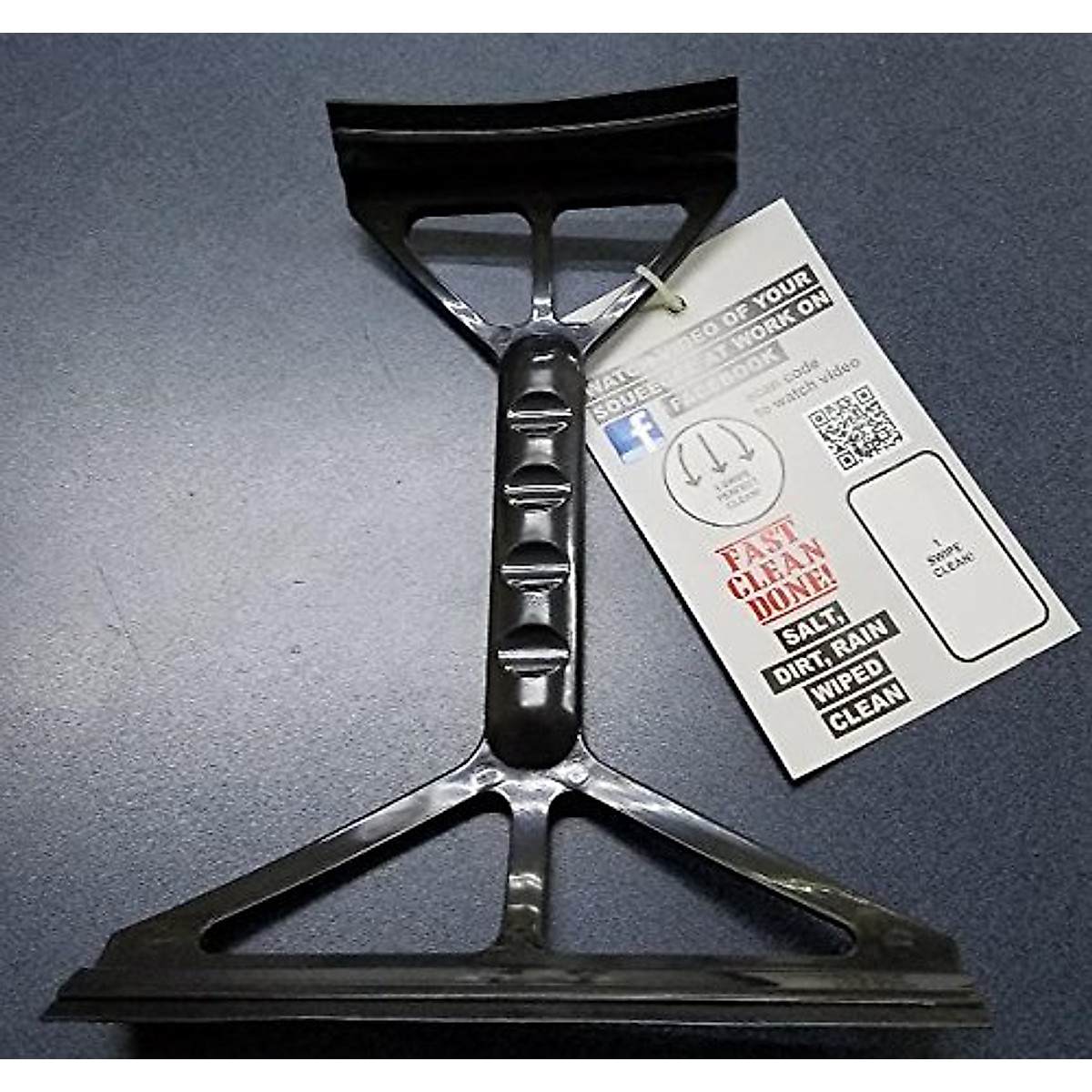 TRUKR STIK Truck and Large Vehicle Convex and Side Mirror Cleaning Squeegee (Black)