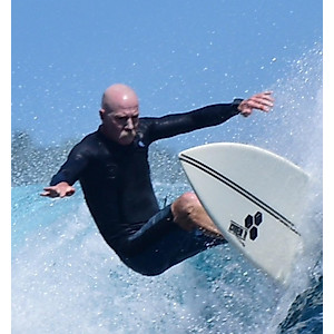 RIBBY SPF 50+ 5mm Padded Rash Guard for Surfing, Boogie, Scuba Black