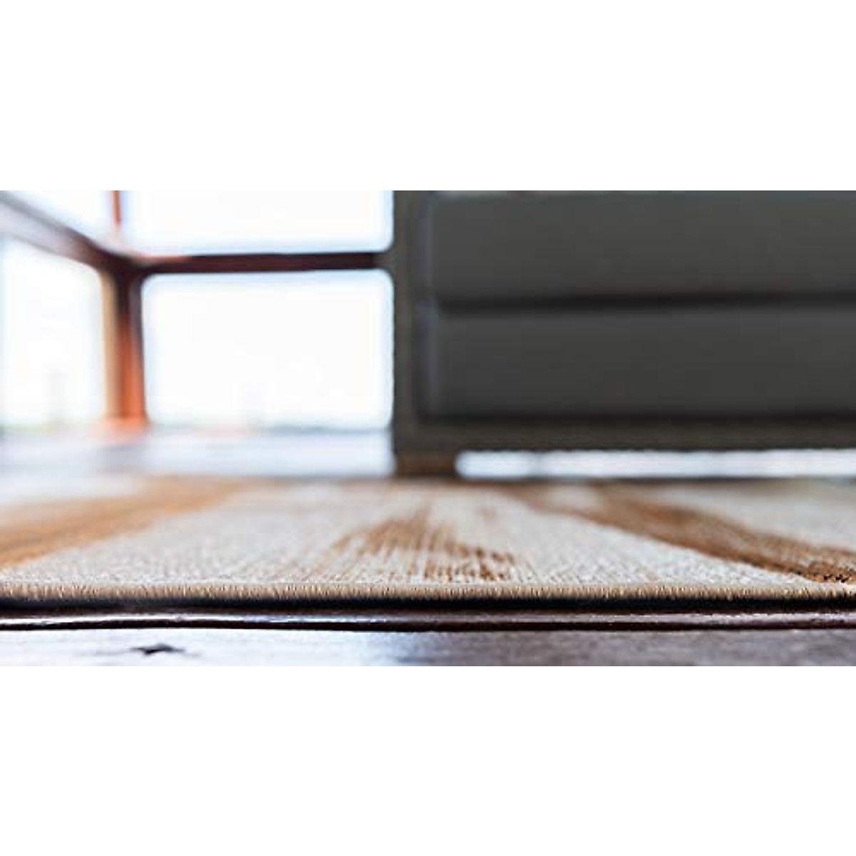 Unique Loom Outdoor Modern Collection Area Rug - Shore (10' x 12' 2" Rectangle, Brown/ Beige)