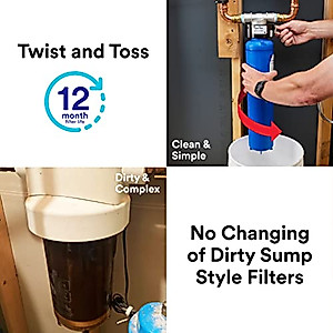 3M Aqua-Pure Whole House Sanitary Quick Change Water Filter System AP904, Reduces Sediment, Chlorine Taste and Odor, and Scale