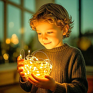 Ehome Fairy Lights USB Powered Fairy Lights Plug in 66ft 200 Led String Lights Decorative Lights for Bedroom Indoor Christmas Wedding Party Patio Window (Warm White)