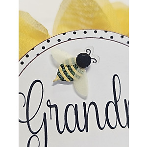 Grandma to Be Pin Bee Baby Shower Badge Corsage Yellow Flower & Black Ribbon pin for Nona to wear Sprinkle Bumble