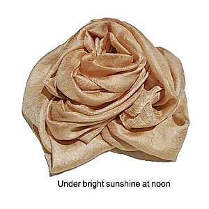 Shanlin Solid Color Silk Feel Long Scarves (Gold)