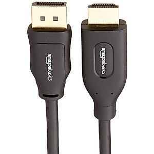 Amazon Basics Uni-Directional DisplayPort to HDMI Display Cable - 3 Feet & CL3 Rated High-Speed 4K HDMI Cable - 3 Feet, Pack of 2