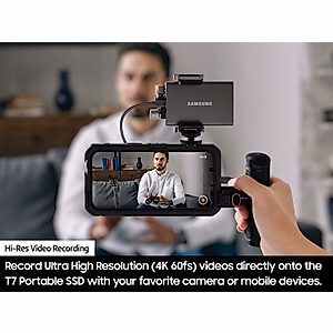 SAMSUNG T7 Portable SSD, 2TB External Solid State Drive, Speeds Up to 1,050MB/s, USB 3.2 Gen 2, Reliable Storage for Gaming, Students, Professionals, MU-PC2T0T/AM, Gray