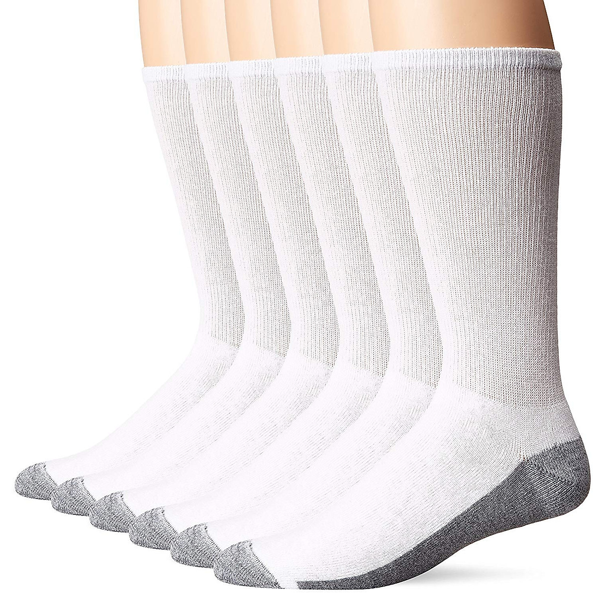 Hanes Men's Big & Tall ComfortBlend Max Cushion Crew Socks (Shoe Size: 12-14)