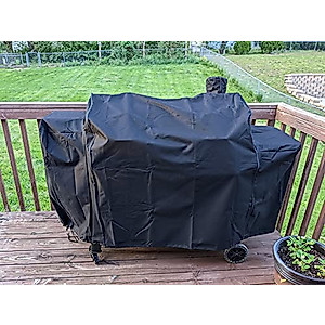 Westeco Grill Cover for Pit Boss Pro Series Triple-Function Combo Grill PB1100PSC2 PB1100PSC1 Pit Boss PB1230 Sportsman 1230 Pellet/Gas Combo Grill Cover Heavy-Duty, Black, PB 67364