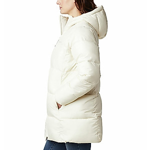 Columbia Women's Puffect Mid Hooded Jacket, Chalk, Small