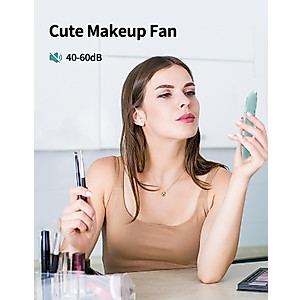 Aluan Handheld Fan Mini Fan Powerful Small Personal Portable Fan Speed Adjustable USB Rechargeable Eyelash Fan for Kids Girls Woman Man Home Office Outdoor Travel