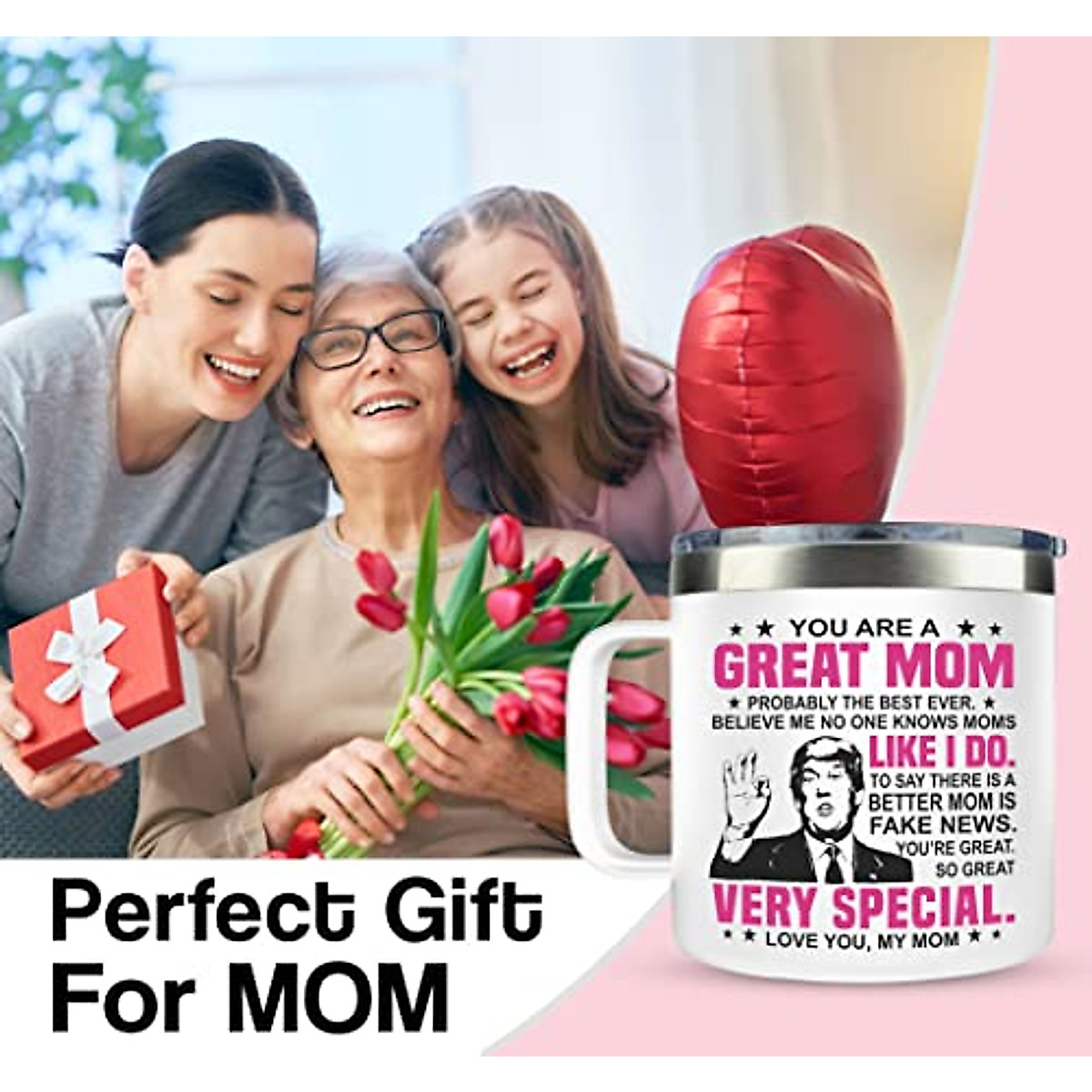 LIZAVY - Gifts for Mom from Daughter, Son - Mom Gifts from Daughters, Sons - Birthday Gifts for Mom, Mom Birthday Gifts - Mothers Day Gifts for Mom - Mothers Day Gifts from Daughter - Mom Mug 14Oz