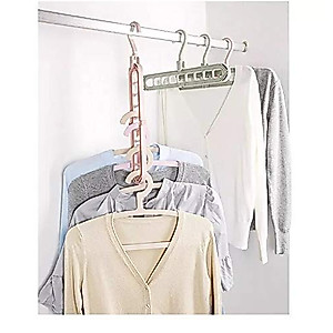 S-Lifeeling 5pcs Wardrobe Space Saver Magic Clothes Closet Storage Hanger Organizer Random Clour