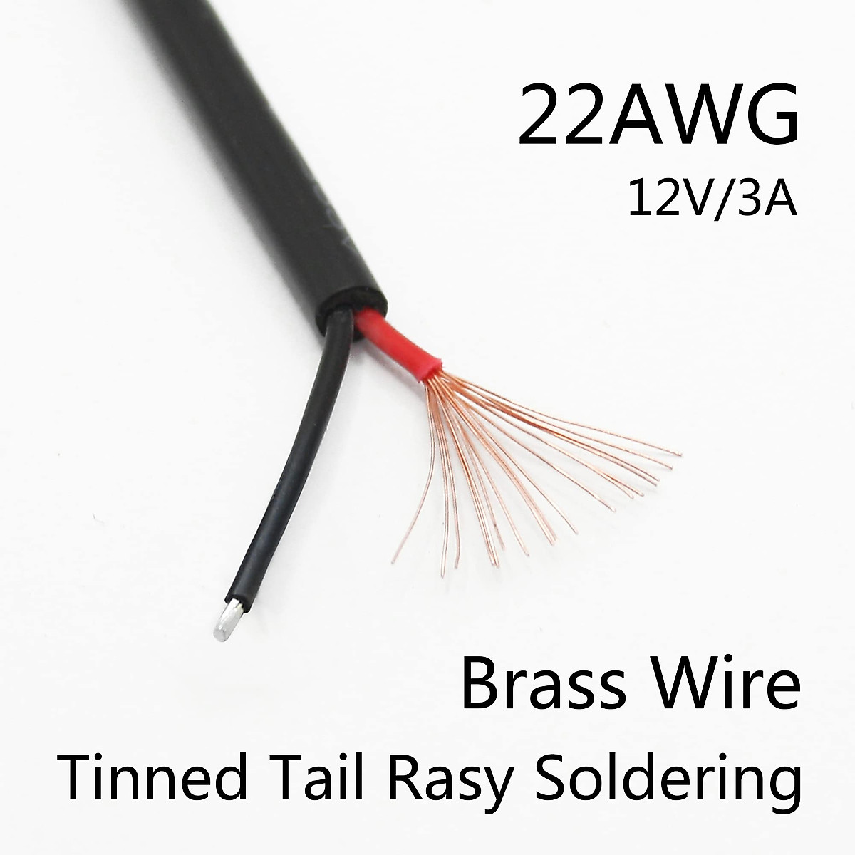 Short USB A Male 2 Pin Bare Wire,30cm/11.8in USB A 12V/3A Pigtail Open End Power Cable,for and USB Equipment Installed or Replace Repair DIY Cable(4PCS)