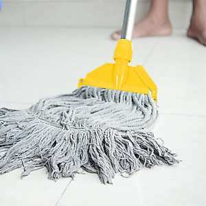 Baluue Commercial Mop Clamps-Quick- Change Head Mop Handle -Heavy Duty Mop Head Replacement Holder Gripper Mop Wet Mop Handle Clamp Mop Handles for Wet Mop Yellow