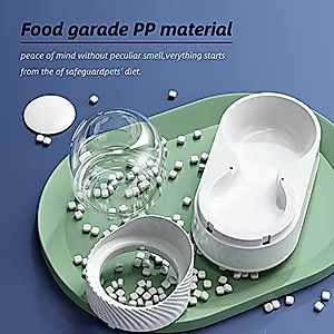 Automatic Cat Feeders Pet Water Dispenser Suit, Anti-blocking and Anti-overturning Design, Automatic Gravity Dog Feeder Dog Water Bowl Dispenser,suitable for Cats and Small and Medium Pet Dogs