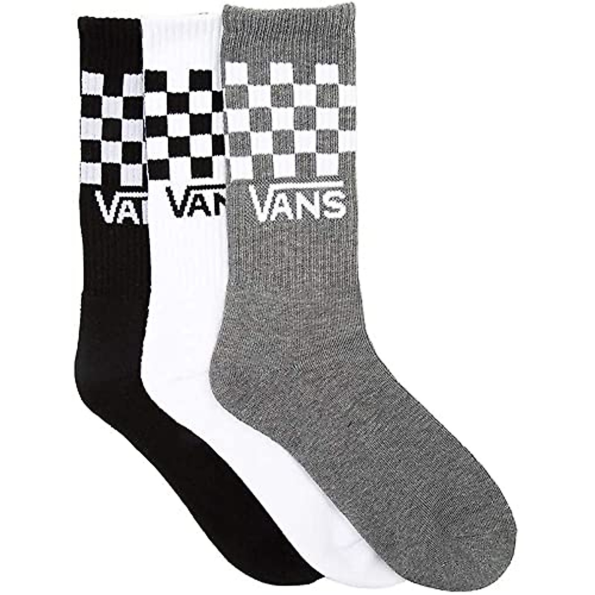 VANS | Classic Check Crew-Socks, Assorted, Large (9.5-13)