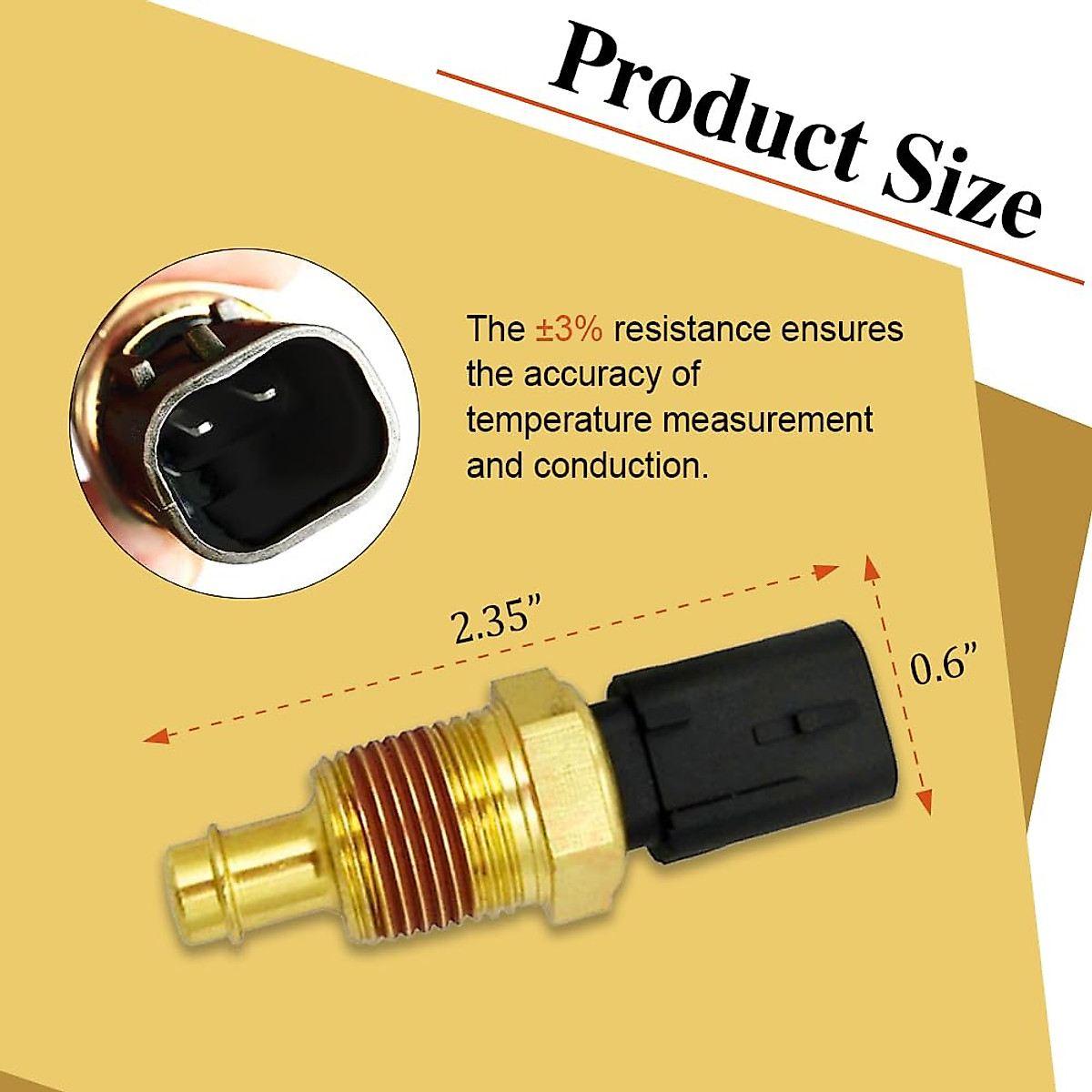 Zufoty Engine Coolant Temperature Sensor, Radiator Coolant Fan Switch, Water Temperature Sensor Compatible with Chrysler, Grand Cherokee, J-eep Wrangler, Durango, Replace OE# 5149077AB