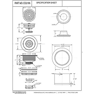 Westbrass CO2196-62 Combo Pack 3-1/2" Post Style Large Basket Strainer and Extra-Deep Collar Kitchen Sink Waste Disposal Flange with Stopper, Matte Black