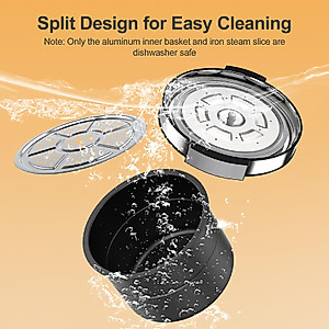 GIHETKUT 14-in-1 Electric Pressure Cooker, 6.3 Quart Multi Cooker, Rice Slow Cooker with Knob, Steamer, Sauté, Yogurt Maker, Cake Maker, Warmer & Sterilizer, Stainless Steel