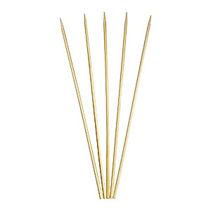 KingSeal Renewable Bamboo Heavy Weight Kebab Skewers, BBQ Sticks, 10 Inches x 3.8 mm Diameter, Retail Pack - 2 Bags of 100 (200 Count)