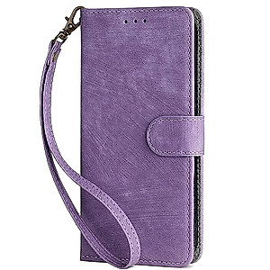Case Compatible with Infinix Hot 20 5G X666 X666B,Case with Card Slot.Wallet Design,RFID Protection.Standable Flip Case Purple