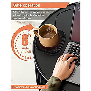 Coffee Mug Warmer - Mug Warmer for Desk with 2 Temperature Settings, Electric Coffee Cup Warmer, Auto Shut Off Coffee Warmer Black