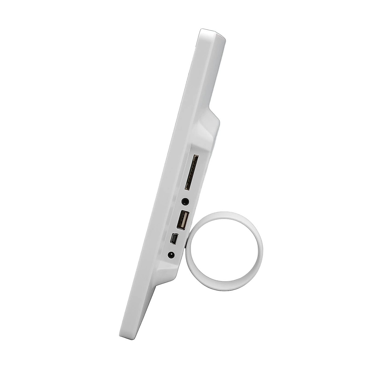 Digital Photo Frame, Electronic Photo Album 100-240V LCD Display 12.1 Inch 1280x800 Repeat Play Plug and Play White for Videos for Pictures (US Plug)