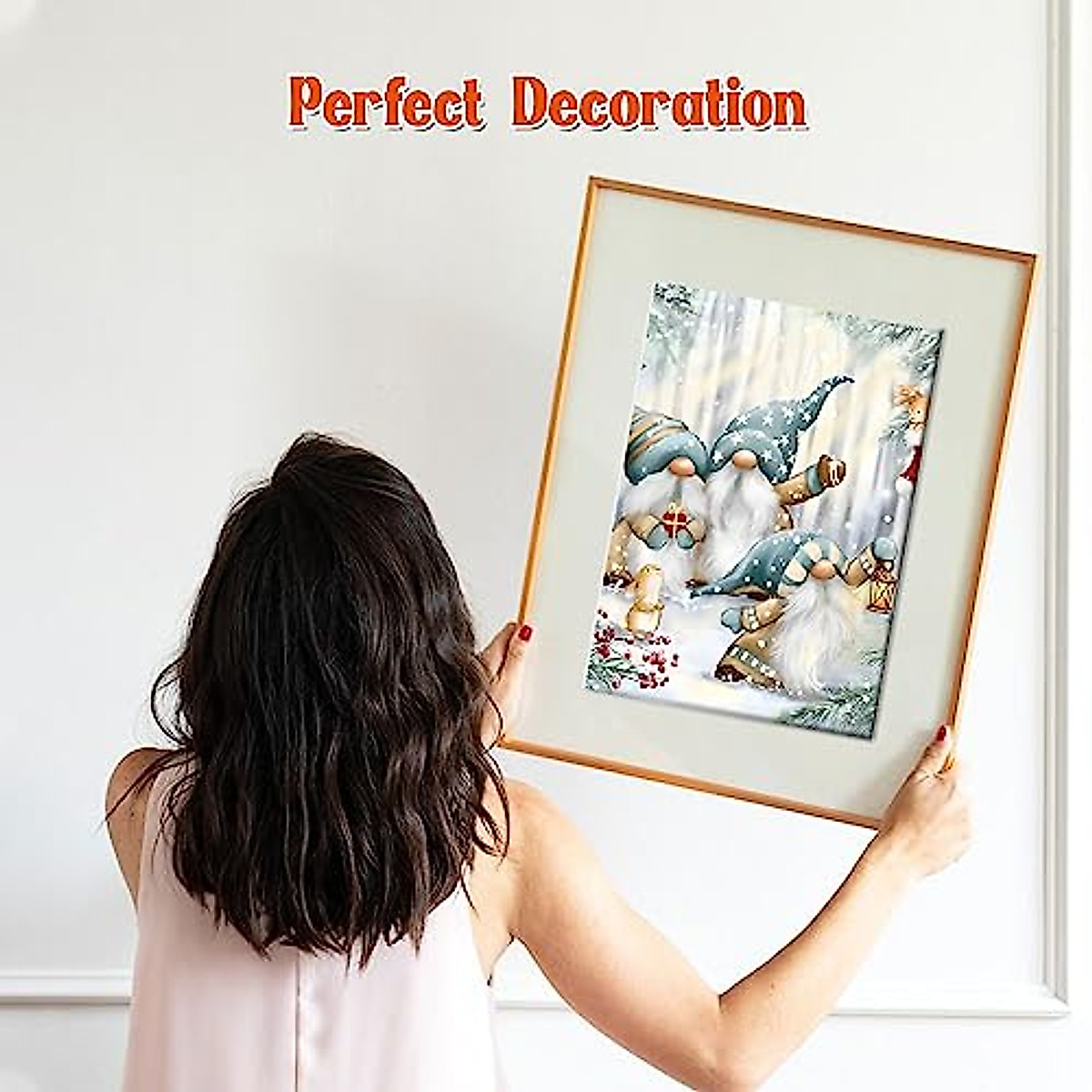 NAIMOER Christmas Diamond Art Kits for Adults, 5D Gnomes Diamond Art Kits Winter, DIY Full Drill Winter Snow Diamond Art Christmas Diamond Art for Home Decor 30x40cm