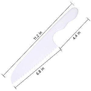 Kid Plastic Kitchen Knife, Nylon Knife Children Safety Cooking Chef Knife Cutting Fruit Vegetable Sandwich and Cake