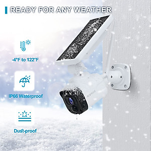 Solar Camera Security Outdoor, Wireless 4-Cam Kit Home Security System with 2K Resolution, 365-Day Battery Life, Night Vision, 2-Way Audio, 64GB Storage, No Monthly Fee