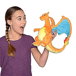 Pokémon 12" Large Charizard Plush - Officially Licensed - Charmander Evolution - Authentic Soft Stuffed Animal Toy Figure - Valentine's Day & Easter Basket Stuffer Gift for Kids, Boys, Girls - 2+