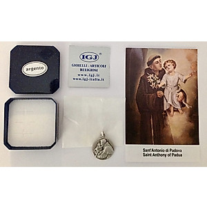 925 STERLING SILVER SAINT ANTHONY OF PAUDUA MEDAL - THE PATRON SAINTS MEDAL - 100% MADE IN ITALY