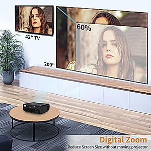 2.4/5G WiFi Bluetooth Projector, Native 1080P 200" Outdoor Movie Projector, 10000L Smart Home Theater Projector 4K Video Games with Android OS/Wireless Mirroring/HDMI/USB for Phone DVD TV Stick Laptop