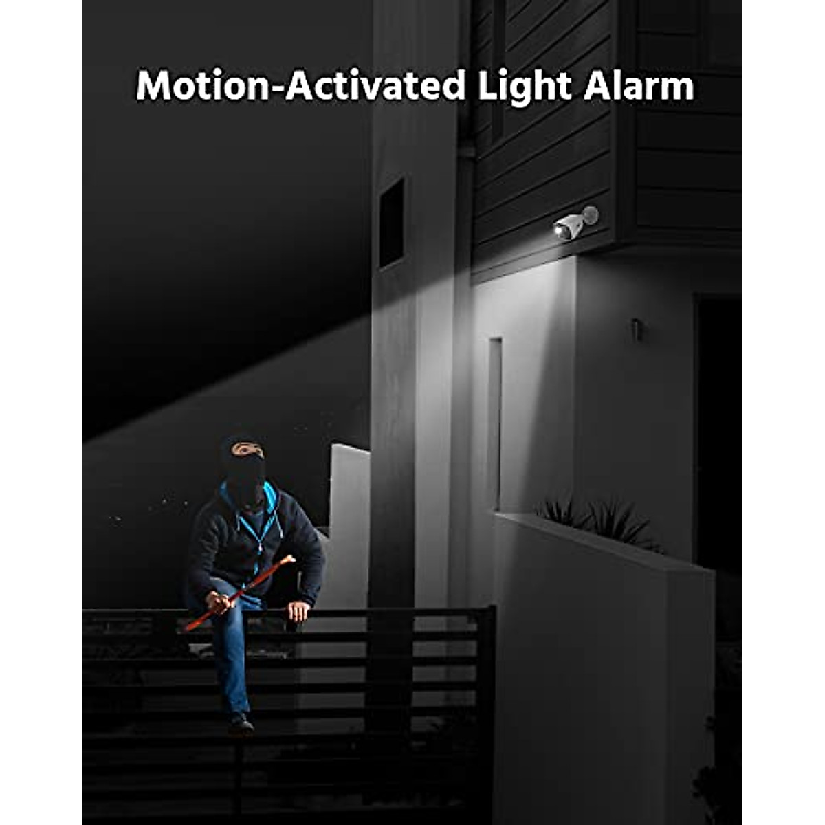 ANNKE Home Wired Camera Security System, 8CH 5MP Lite H.265+ AI DVR with 1 TB Hard Drive and 8 X 1080P HD Weatherproof PIR Cameras, Human/Vehicle Detection, White Light Alarm, Email Alert–E200