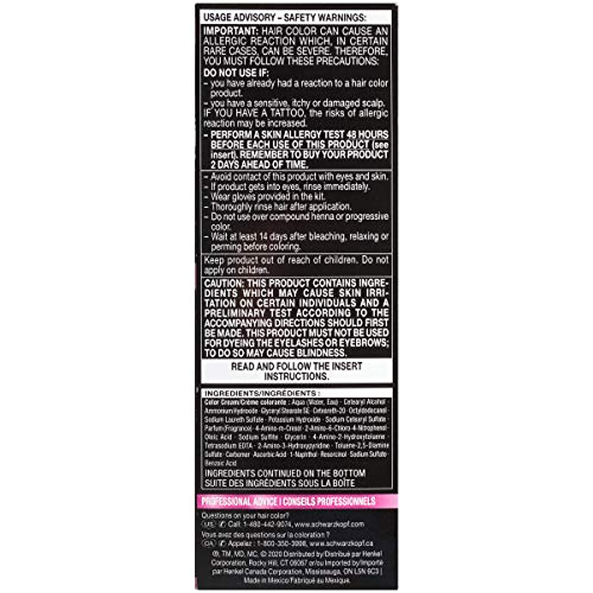 Schwarzkopf Ultime Permanent Hair Color Cream, 6.47 Fiery Red, 5.7 Fl Oz