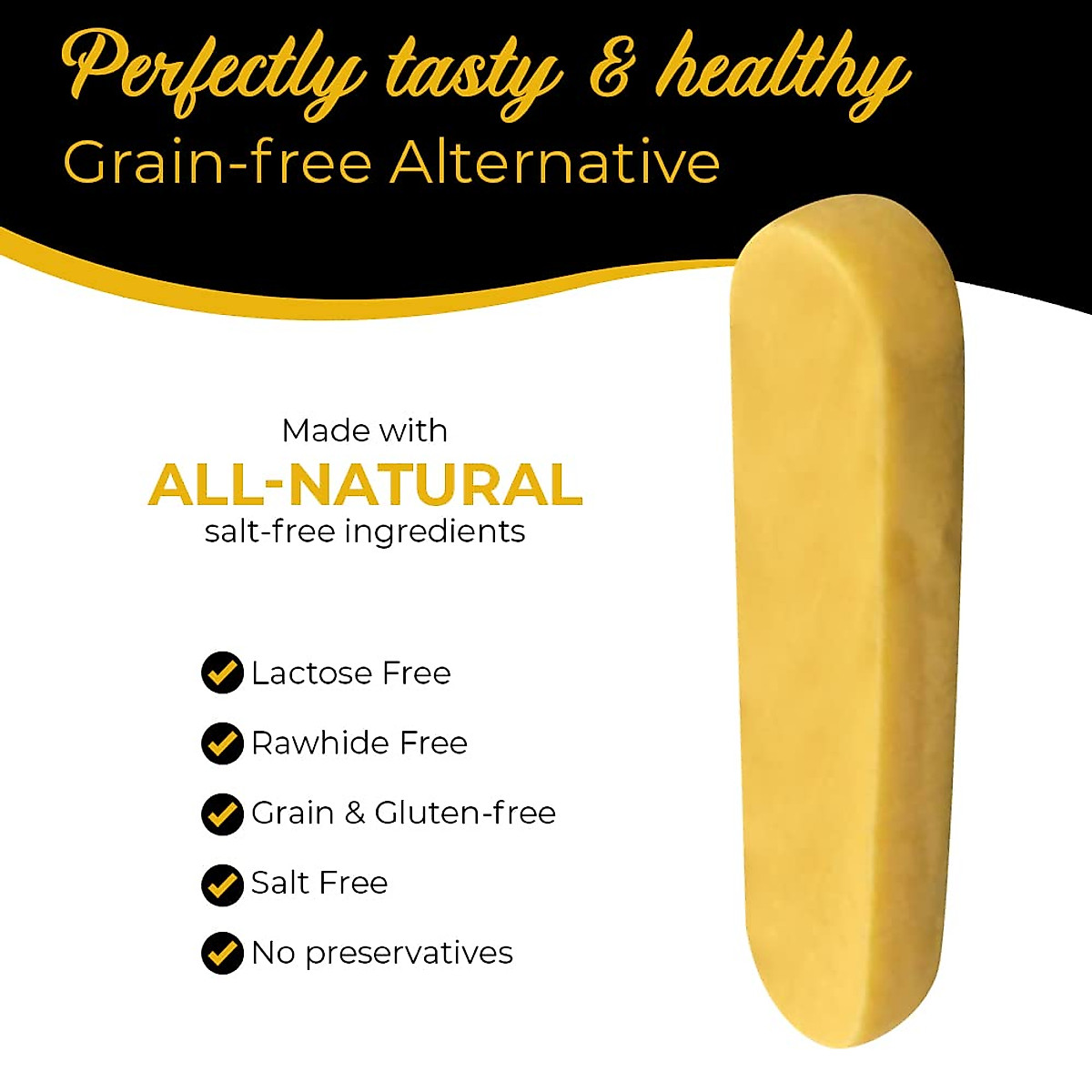 Cheesy100 Cheese Dog Chews| US-Crafted for Puppies & Dogs |6oz (3 pcs)| Softer Natural Alternative to Himalayan Dog Chews & Yak Chews| Salt & Rawhide-Free| Tastier Than Yak Cheese Himalayan Dog Chews