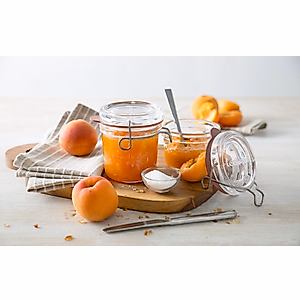 Luigi Bormioli Lock Eat 6.75 Ounce Food Jar, Set of 6