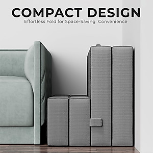 Cozzzi Folding Mattress Full Size for Floor and Traveling with Removable Cover - Lightweight and Portable Folding Mattress for Adults & Kids - Compact and Easy to Storage (75in x 54in x 4in)