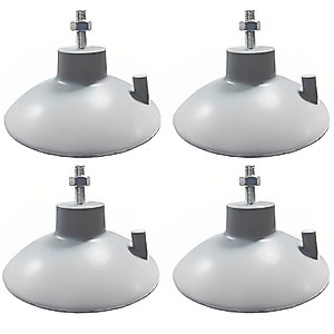 4 PCs French Fry Suction Cup Feet Commercial Suction Cup Feet with Screws for Industrial Commercial French Fry Cutter (Gray)