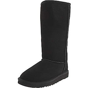 UGG Kids Girls' Classic Tall Big, Black, 2 Little Kid M