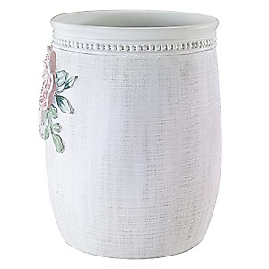 Avanti Linens Linen Spring Garden Collection, Wastebasket, Multicolor