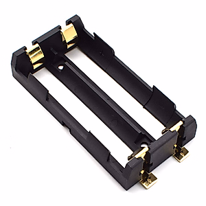SDTC Tech 3.7V 18650 Battery Holder 2-Slot Parallel or Series PCB SMT Battery Case with Copper Pin Contacts for Soldering DIY Electronic Circuit Project