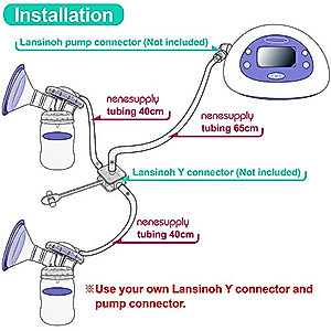 Nenesupply Tubing Compatible with Lansinoh Breast Pump. Not Original Lansinoh Pump Parts Replace Lansinoh Tubing. Use on Lansinoh Signature Pro and Lansinoh Smartpump (Tubing)