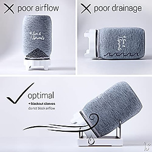 Sun & Sprouts Complete Sprouting Kit - 2 Large Wide-Mouth Mason Jars, Premium Screen lids, Blackout Sleeves, Tray and sprouter Stand - for Growing Broccoli, Mung Bean, Alfalfa Sprout from Seed