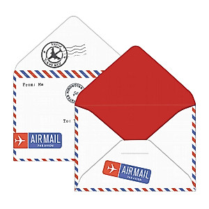 KindNotes Glass Keepsake Gift Jar with Positive Thoughts - Airmail Design