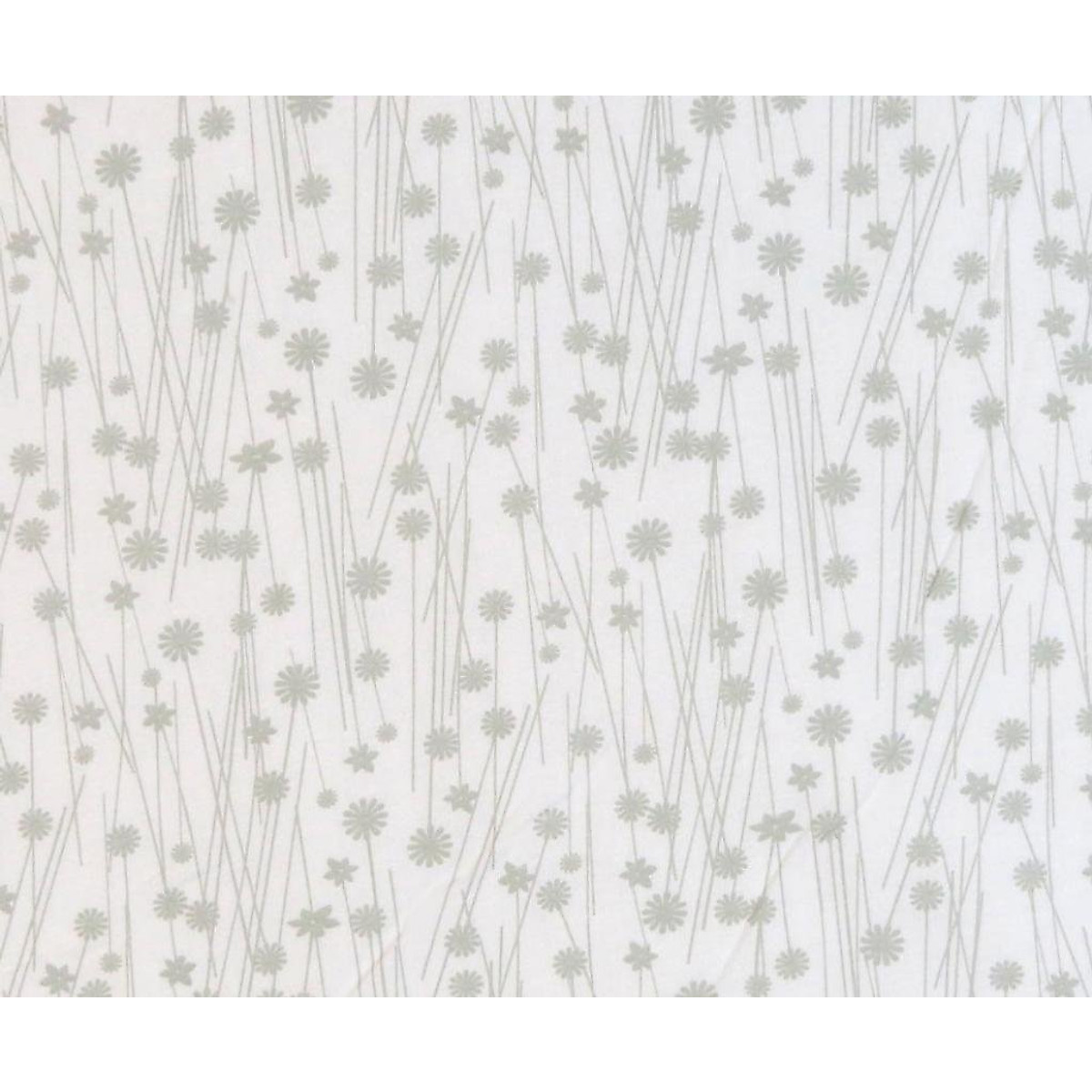 SheetWorld Fitted 100% Cotton Percale Play Yard Sheet Fits BabyBjorn Travel Crib Light 24 x 42, Grey Floral Stems, Made in USA