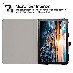 LiuShan Compatible with Huawei MatePad T10s Case,Huawei MatePad T10 Case，360 Degree Rotation Stand PU Leather with Cute Pattern for 10.1" Huawei MatePad T10s / Huawei MatePad T10 Tablet,Black