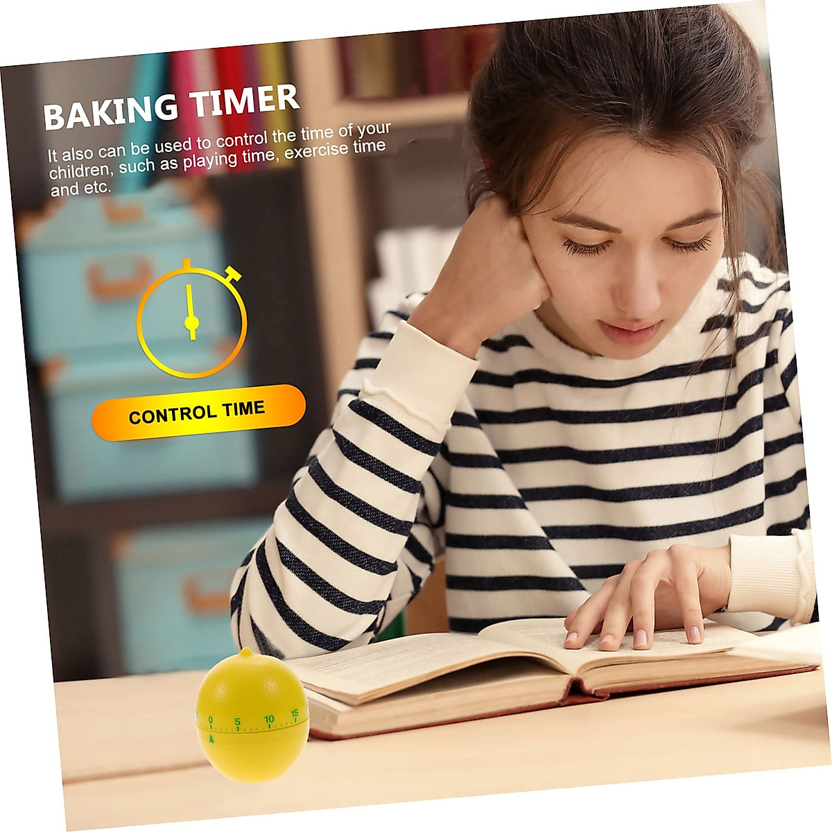 Yardenfun Timer Kitchen Countdown Clock Baking Reminder Kitchen Reminder Alarm Counters 60 Minutes Loud Alarm E Tool Kids Tools Kitchen Time Reminder Mechanical Plastic to Rotate Equipment