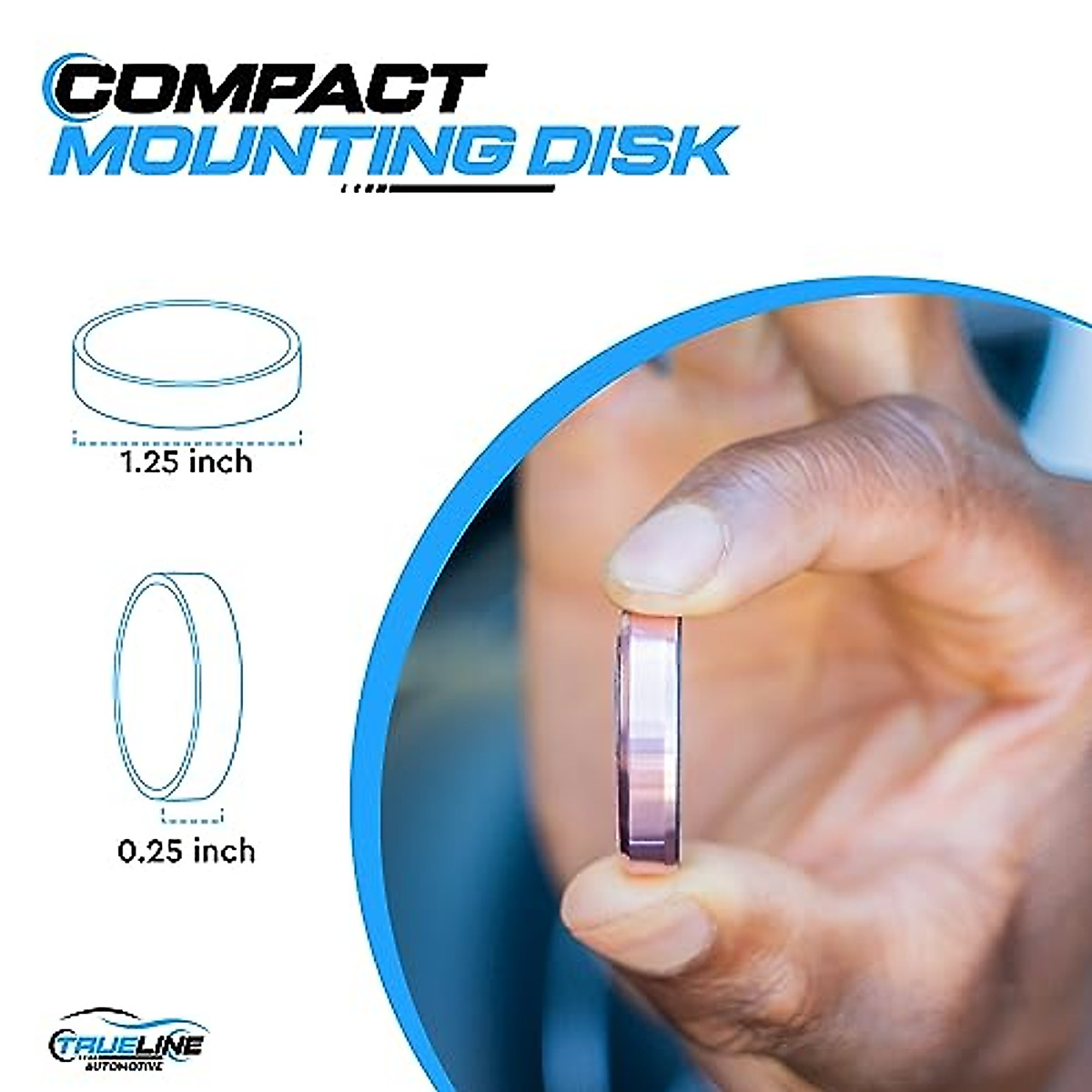 TRUE LINE Automotive Magnetic Phone Mount for Car - Magnetic Car Phone Holder - Magnet Phone Holder for Car, Magnetic Phone Mount for Car, Magnetic Phone Holder with Silicone Pad (Pink)